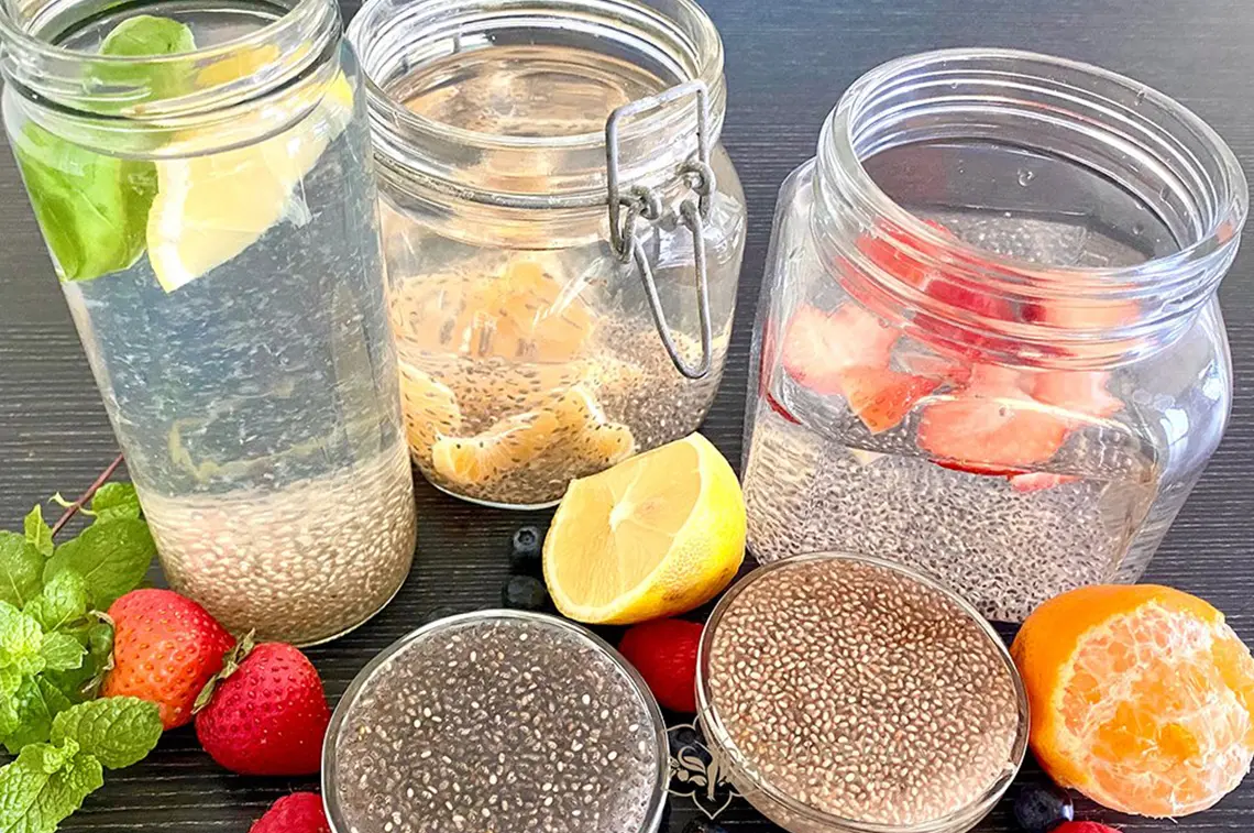 Chia flavored water - Surekha Sadana